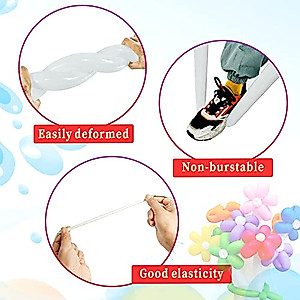 Long Balloons, Premium 260Q Twisting Sculpting Balloons for Animal Shape Birthdays Clowns White Pack of 100