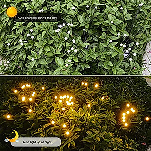 Solar Garden Lights, 4 Pack 24LED Solar Firefly Lights, Starburst Swaying Solar Firefly Lights Outdoor Waterproof, Sway by Wind, Solar Garden Landscape Lights, Firefly Lights Solar Outdoor Decorative