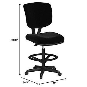 HON Volt Armless Task Chair, Stool, Black