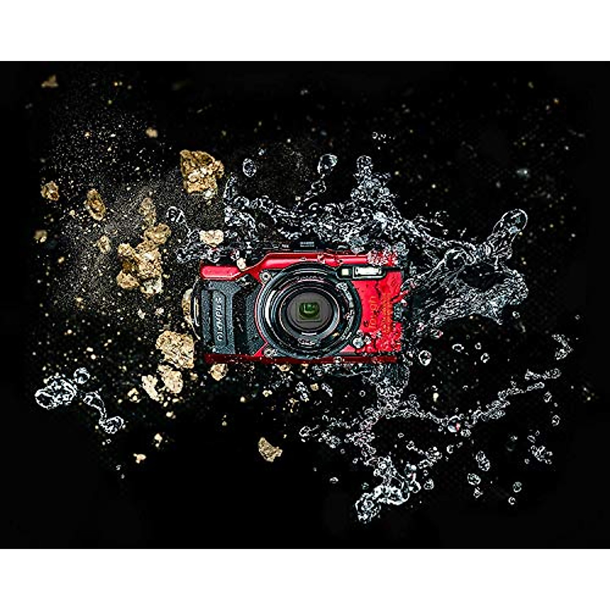 Olympus Tough TG-6 Waterproof Camera, Red -16GB Basic Bundle (Renewed)