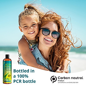 Seven Minerals NEW Cooling After Sun Gel with Aloe Vera - For Skin & Face with Instant Sunburn Relief. Unlike Regular Aftersun Lotion With Cucumber & Vitamin E (12 Fl Oz)