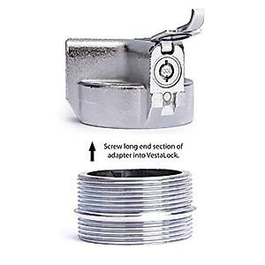 Flow Security Systems | VersaLock | Vented Locking Fuel Tank Cap | For Transfer Tanks & Above Ground Commercial Tanks | Prevents Theft & Secures Fuel Tanks | Includes Adapter | FSS 754