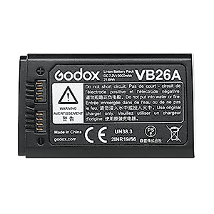 GODOX V1 Battery VB26A VB26B VB26 Battery Replacement for V1S V1C V1N V1F V1O V1P V860III-S V860III-C V860III-N V860III-F V860III-O V850III AD100PRO Camera Flash Speedlite
