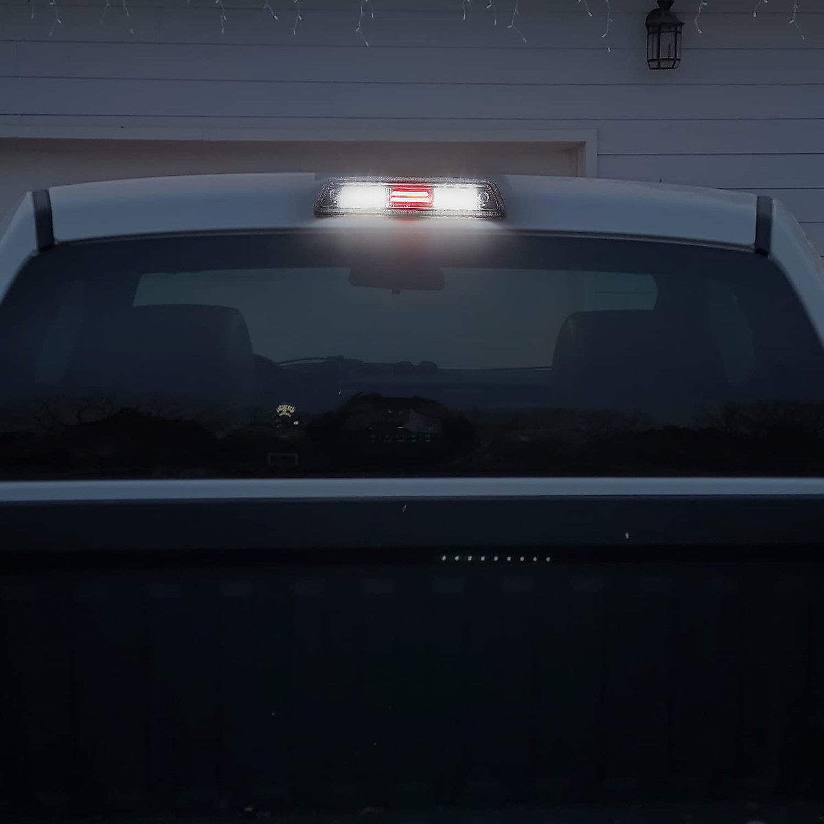 Partsam Led 3rd Brake Light Replacement for Ford F150 09-14 2009 2010 2011 2012 2013 2014 LED Third Brake Light Clear Rear Cab Roof High Center Mount Brake Stop Tail Cargo Light Lamp(Chrome Housing)