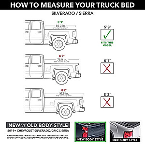 TruXedo Deuce Hybrid Truck Bed Tonneau Cover | 771801 | Fits 2014 - 2018, 2019 Limited/Legacy Chevy/GMC Silverado/Sierra 1500 5' 9" Bed (69.3")