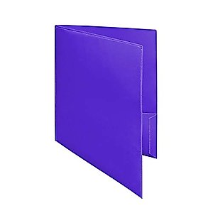 Ultra Pro - 10 pack, PURPLE 2-Pocket Folder with Clear Outside Pockets