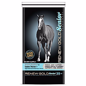 Renew Gold Supplement for Senior Horses | High-Fat Stabilized Rice Bran and CoolStance Coconut Meal | 30 Pounds
