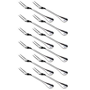 HAZOULEN Small Stainless Steel Forks for Cocktail Appetizer Dessert Party, 12 Pack