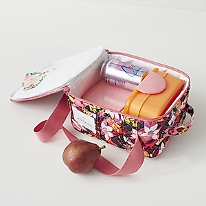 Vera Bradley Women's Cotton Deluxe Lunch Bunch Lunch Bag, Black Bandana Medallion, One Size