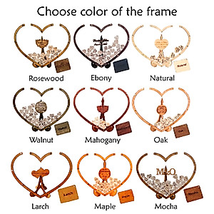 RIZONE Rustic Wedding Guest Book, Heart Drop Guest Book, Personalized Wedding Guest Book Alternative, Heart Frame Wedding Guest Book, Guest Book Sign, Wedding Decor, Wooden Drop Box