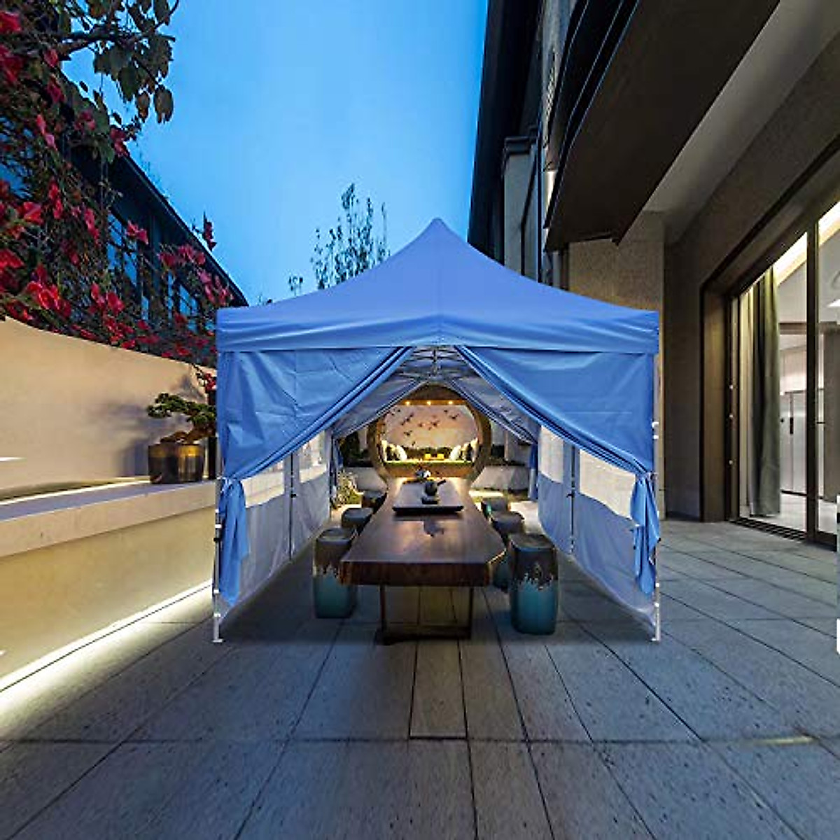 Klismos 10x20 Pop up Canopy Tent Outdoor Party Wedding Gazebos with Sidewalls Blue