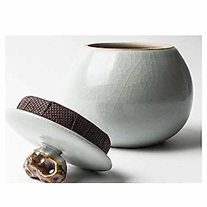 ZLDXDP Ceramic Tea Caddy Jar Small Jar Sealed Food Storage Tank Sugar Bowl Home Storage Box Tea Utensils Tea Container Organizer