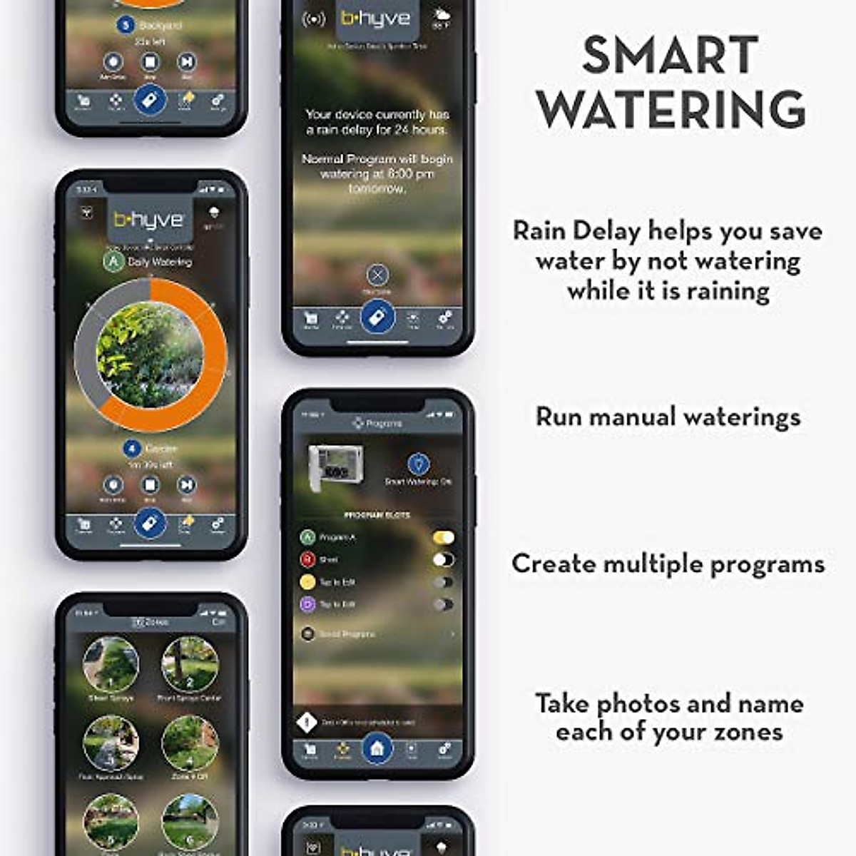 Orbit 57950 B-hyve Smart 12-Zone Indoor/Outdoor Sprinkler Controller, Compatible with Alexa Gray