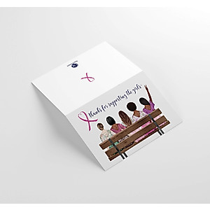 M Market On Mainstreet Breast Cancer Support Thank You Cards with Envelopes, Blank Inside, 25 Cards with Envelopes, Made in the U.S.A. (Support The Girls)