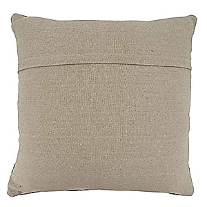 SARO LIFESTYLE Dinah Collection Eye Embroidered Throw Pillow with Poly Filling, 20", Black