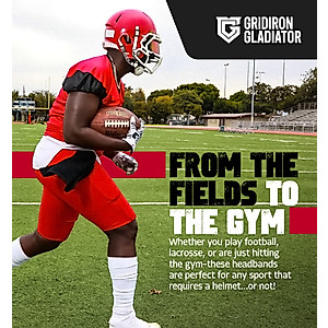 Gridiron Gladiator Skull Bandana - Men's Sports Headwrap for Workout and Football