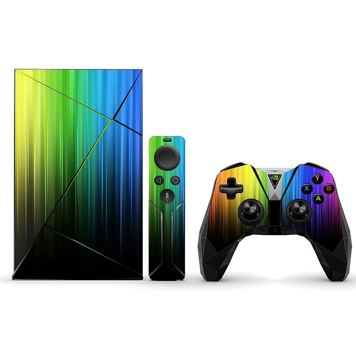MightySkins Skin Compatible with NVIDIA Shield TV (2017) wrap Cover Sticker Skins Rainbow Streaks