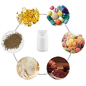 Othmro 20Pcs 5.07oz PE Plastic Containers Lab Chemical Reagent Bottles 150ml Wide Mouth Storage Bottles 32.5mm ID Round Sample Liquid Storage Container Sealing Bottles with Cap for Food Stores White