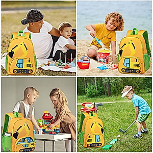 LOIDOU Toddler Backpack Boys 15 Inch Kids Preschool Kindergarten School Backpack Book Bag for Daycare Nursery Travel with Chest Strap，Fits 3 to 8 years old