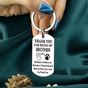 WXCATIM Brother Gifts From Sister Keychain Gifts For Brother Big Little Brother Gifts Funny Gifts For Brother Best Gifts For Brother Birthday Anniversary Christmas