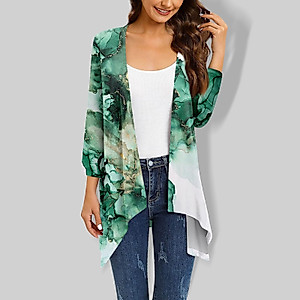 Cardigan for Women,Summer Cardigan Cardigans for Women Trendy Light Cardigans for Women Summer Lightweight Cardigan Black Cardigan for Women Lightweight Brown Cardigan Wh(Green,4X-Large)