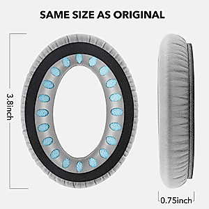 Replacement Ear Pads for Bose Quiet Comfort 35 Ear Cushions Kit Compatible with Bose QC 35/35 II Headphones Made of Protein Leather Memory Foam (Gray)