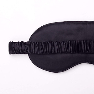 Silk Sleep Mask Light Blocking Luxury 100% Mulberry 19mm Silk Eye Mask Eye Cover Blindfold Ultra Soft Light & Comfy Anti Aging Skin Care with Travel Bag Gift Package