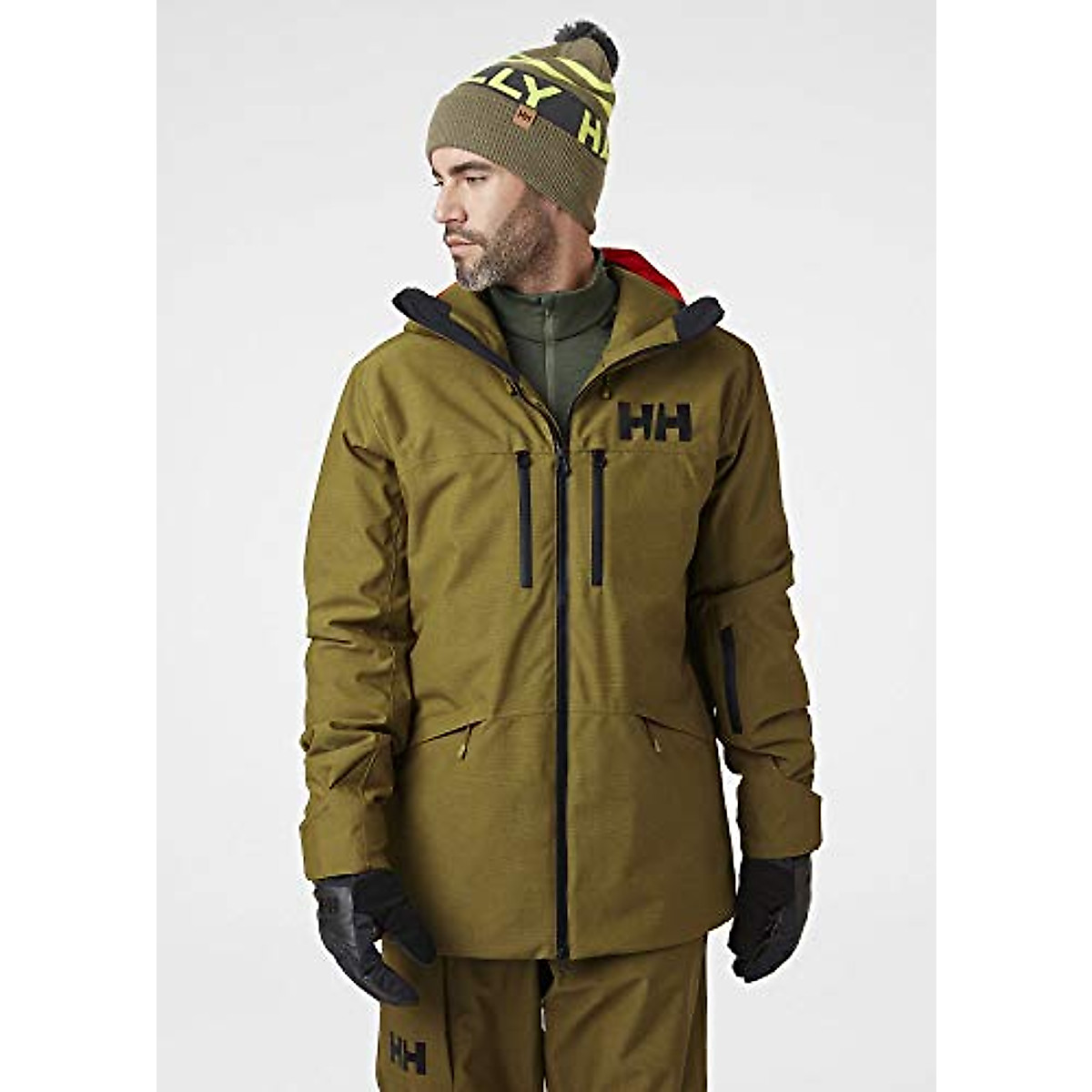 Helly-Hansen Mens Garibaldi 2.0 Waterproof Ski Jacket, 458 Uniform Green, X-Large