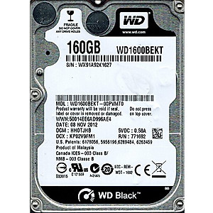 Western Digital WD1600BEKT-00PVMT0 160GB DCM: HHOTJHB