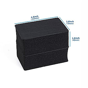 2 Pack Clay Block for Auto Detailing Car Surface Cleaning by WEST HORSE - Clay Bar Sponge - Clay Car Faster (4.6 in. x 3.5 in. x 1.7 in.) , Black