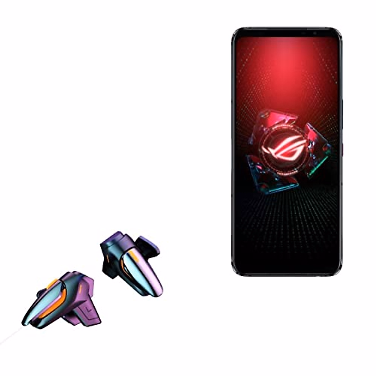BoxWave Gaming Gear Compatible with ASUS ROG Phone 5 Pro (Gaming Gear by BoxWave) - Touchscreen QuickTrigger, Trigger Buttons Quick Gaming Mobile FPS for ASUS ROG Phone 5 Pro - Jet Black