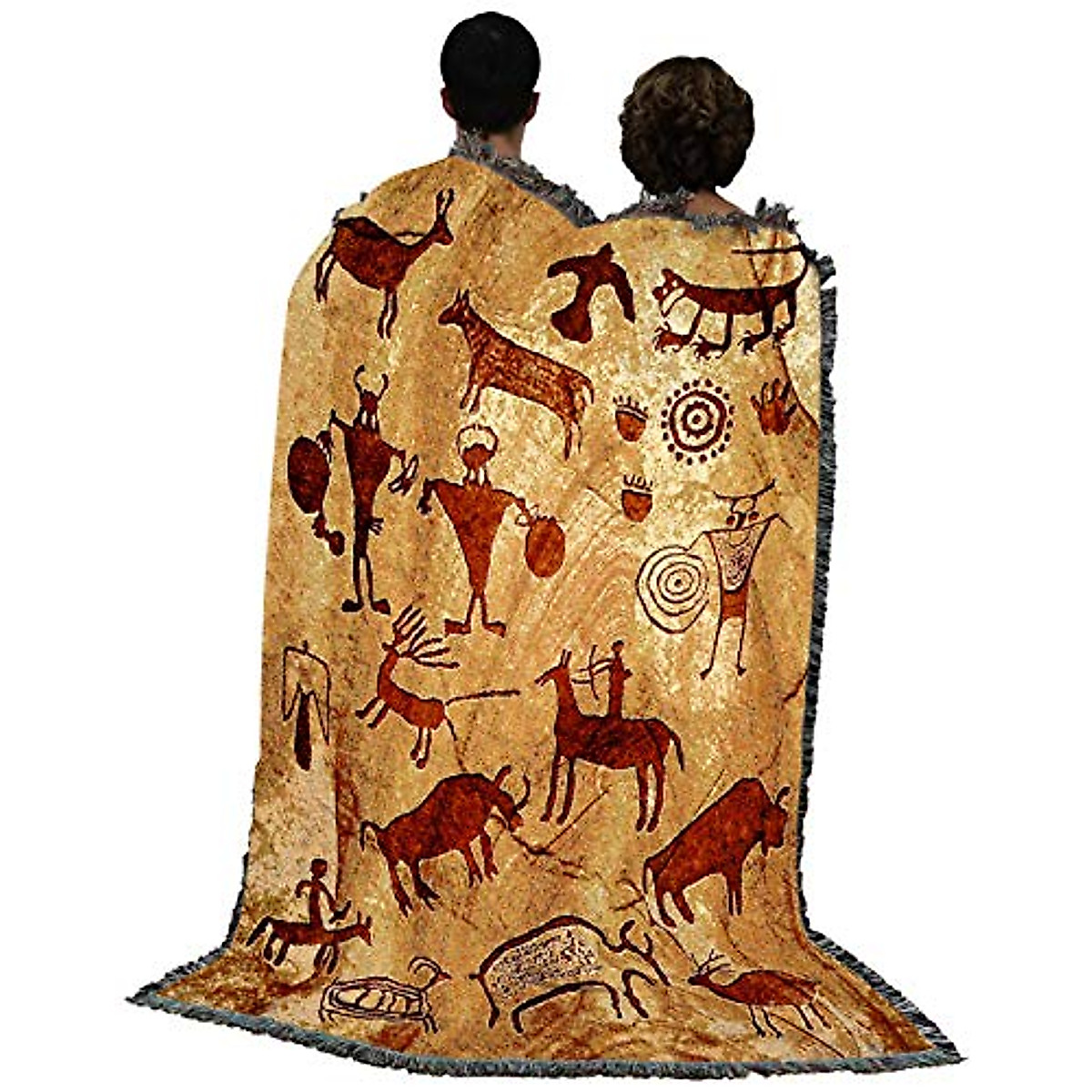 Pure Country Weavers Rock Art of The Ancients Blanket - Southwest Cave Rock Art - Gift Tapestry Throw Woven from Cotton - Made in The USA (72x54)