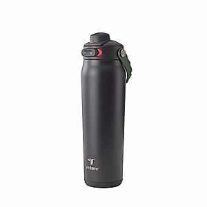Reduce Aura Vacuum Insulated 26 oz Water Bottle - Leak-Proof & Chug Spout for Quick Hydration - Keeps Drinks Cold for 30 Hours - Removable Handle for Travel or Gym - Soft Sit Base - Phantom