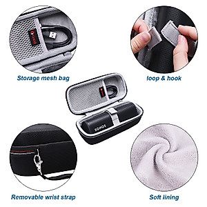 XANAD Travel Case for JBL Flip 4 or Sonos Roam 2/1 Portable Wireless Smart Bluetooth Speaker - Carrying Organizer Storage Bag