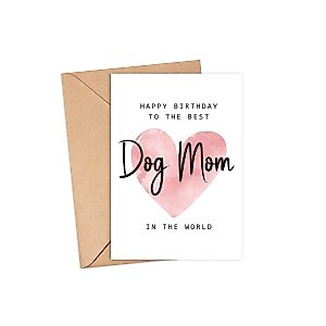 Happy Birthday To The Best Dog Mom In The World Card - Dog Mom Birthday Card - Dog Mom Card - Mother's Day Gift - Happy Birthday Card Happy Birthday Mom