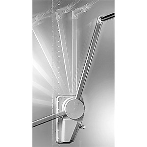 Wood Technology SuperLift Pull Down Closet Rod System, Grey, with Side-Mounted Multi-position Tensioners for Wardrobe Storage