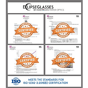 The Eclipser Glasses - American Paper Optics Eclipse Safety Glasses - Eye Protection Glasses for Solar Viewing - Solar Eclipse Glasses for School Science Fairs & Eclipse Viewing, (Original, Pack of 5)