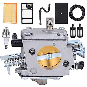 Jtron TS400 Carburetor Carb fit 4223 120 0600 TS 400 Concrete Cut-Off Saw Tillotson HS-274E with Fuel Line Filter Spark Plug
