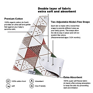 Pink Organic Cotton Baby Bandana Drool Bibs for Girls 8 Pack