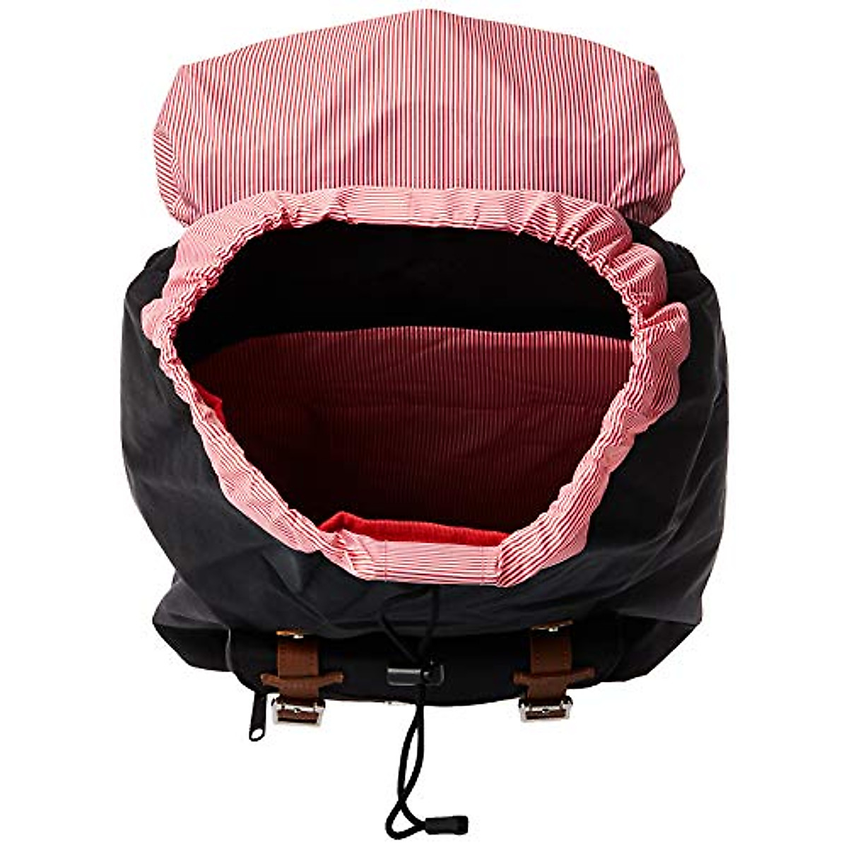 Herschel Little America Laptop Backpack, Black/Tan Synthetic Leather, Mid-Volume 17.0L