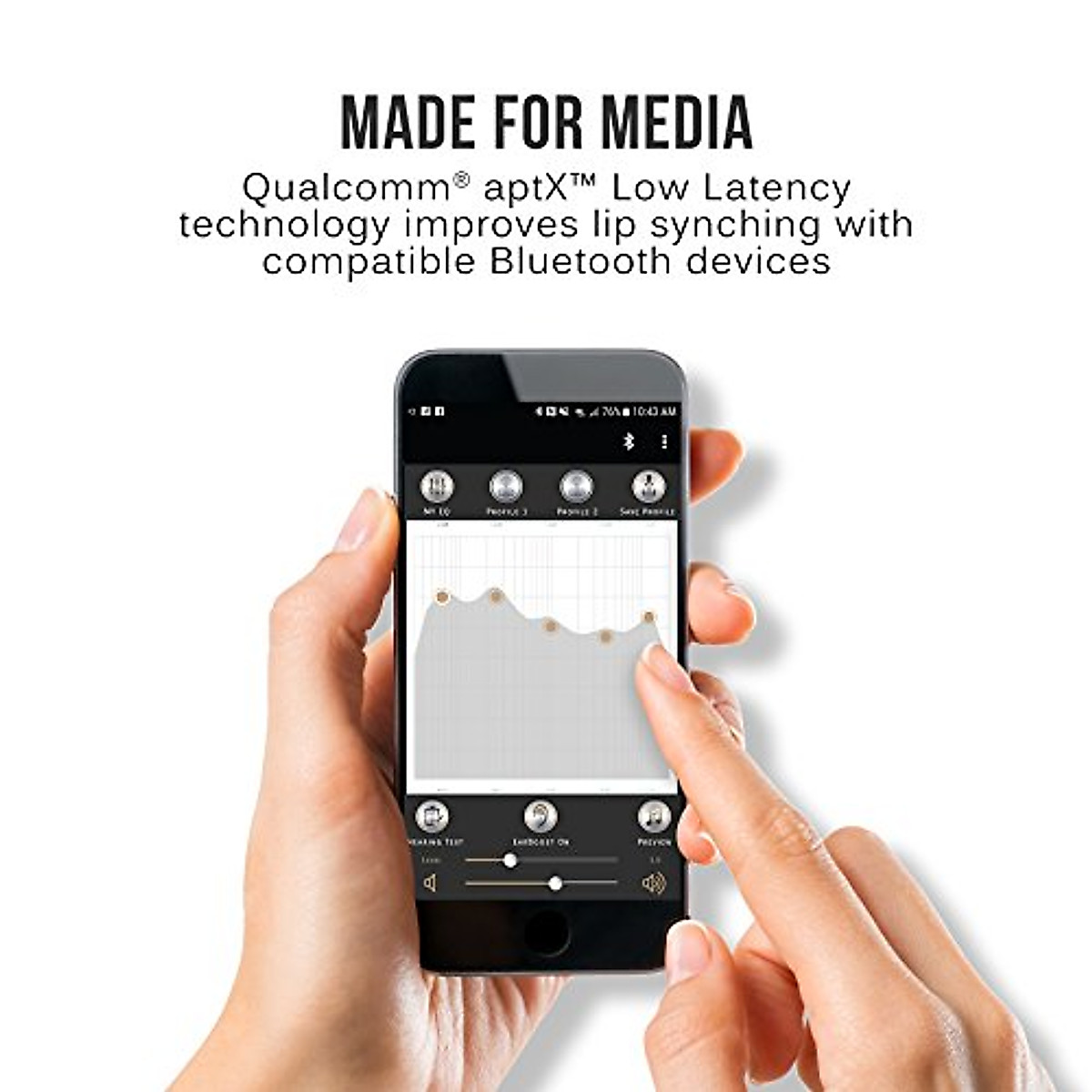 MEE audio EarBoost EB1 Bluetooth Wireless Adaptive Audio Enhancement Earphones