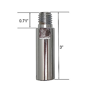 Angle Grinder Adjustable Spanner Wrench Flange Nut kit with 5/8"-11 Angle Grinder Extension Shaft Connecting Rod Compatible with Bosch Dewalt Makita Ryobi Black Decker (3")