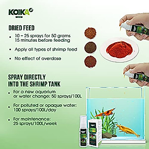 V-Active Plus Specialized Probiotics for Ornamental Shrimp by KOIKA | Environmental Improvement & Boost Immune System, Increase Fertility for Ornamental Shrimp(V-Active Plus, 3.55 fl oz/ 105ml)