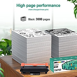 JMLCOLORS Compatible Brother TN760 Toner Replacement for High Yield TN-760 TN-730 TN760 TN730 Cartridges Work for DCP-L2550DW MFC-L2710DW HL-L2390DW HL-L2370DE MFC-L2750DW MFC-L2730DW Printer (2-Pack)