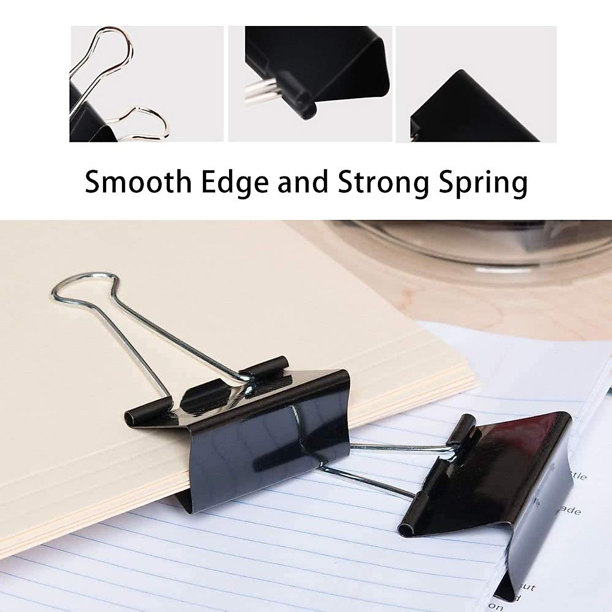 Upgrade Extra Large Binder Clips 2.4 Inch Length for Office (8 Pcs)