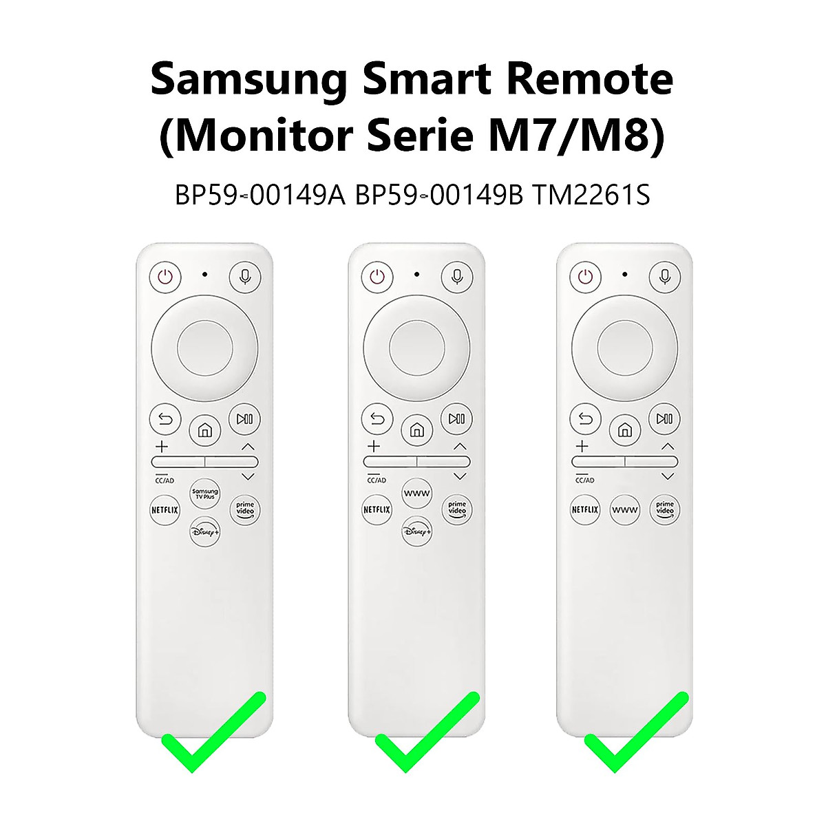 Silicone Protective Case for Samsung M70B/M80B Monitor Remote, Anti-Slip Shockproof Cover for Samsung Smart Remote BP59-00149B BP59-00149A TM2261S with Lanyard Glow in Dark (Green)