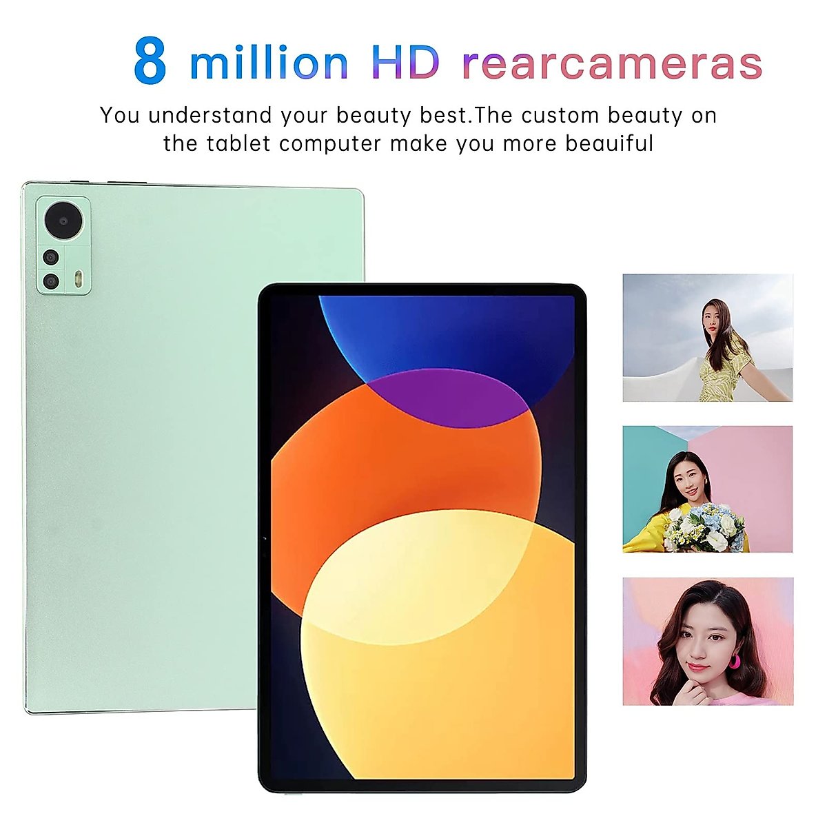 Yoidesu Tablet for Android, 10 Inch FHD IPS Screen, 8G RAM 128G ROM, MTK6750 Octa Core, Dual Speakers, 4G Calls 5G WiFi Dual SIM Dual Standby Calling Tablet, Expandable Memory, USB C Port