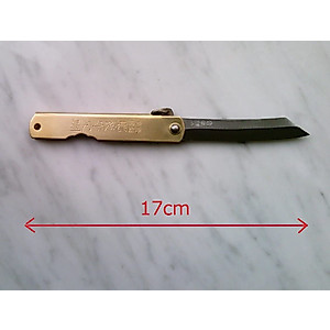 Higo no Kami 10 Pocket Knife by Nagao Seisakusho, Brass Finish