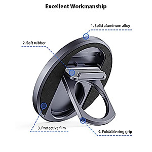 Stouchi Aluminum Mag-Safe Continuity Camera Mount, Upgraded iPhone Webcam Mount for Mac Notebooks OS Ventura Compatible with iOS 16 iPhone 12 13 14 Series