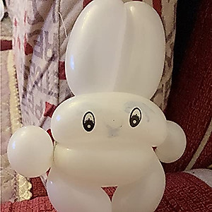 Tangser Long Balloons White, 260Q Balloons, Long Skinny Balloon Cream, Twisting Balloon, Premium Magic Clown Balloon 100 Pcs for Animal, Garland, Wedding, Birthdays, Festival Decoration